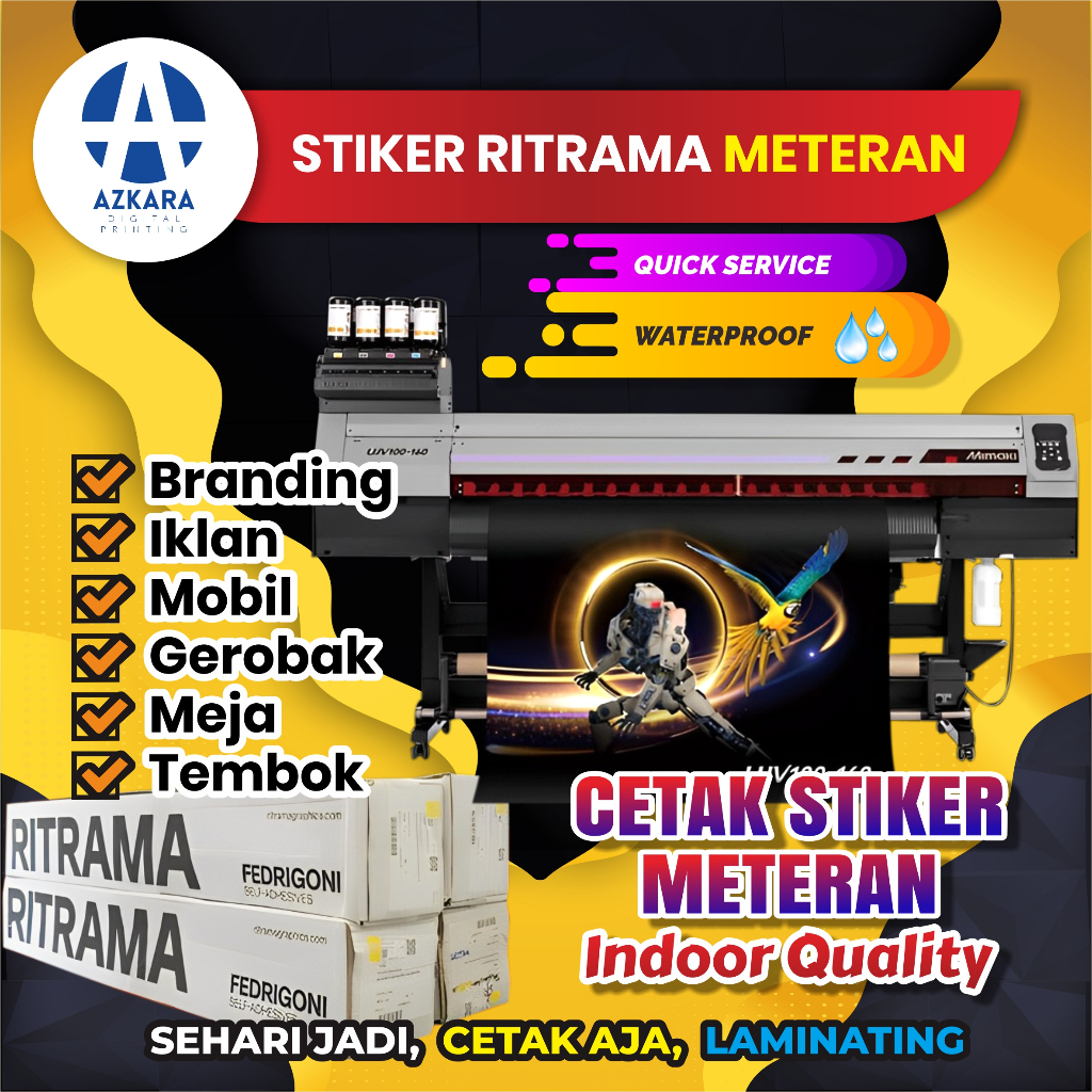 Jual Cetak Sticker Ritrama Meteran Mimaki / Cetak Ritrama Cepat Sehari ...