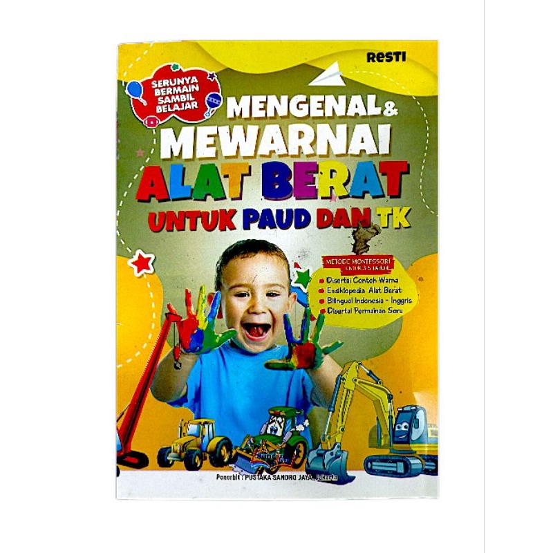 Jual Buku Paud TK Mengenal dan Mewarnai Alat Berat Full color HVS ...