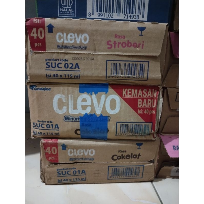 Jual Susu Clevo UHT 115 ml 1 karton isi 40 pcs | Shopee Indonesia