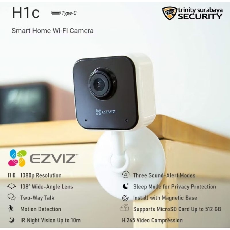 Jual EZVIZ H1C 1080P 2MP INDOOR CCTV WIFI CAMERA/SMART HOME WIFII ...