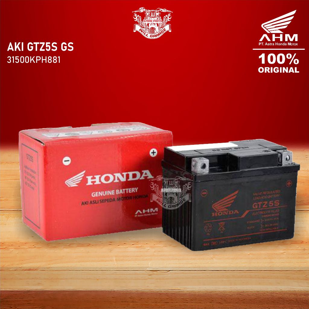 Jual AKI GTZ5S GS / BATTERY / ACCU / AKI ORIGINAL HONDA / 31500-KPH-881 | Shopee Indonesia