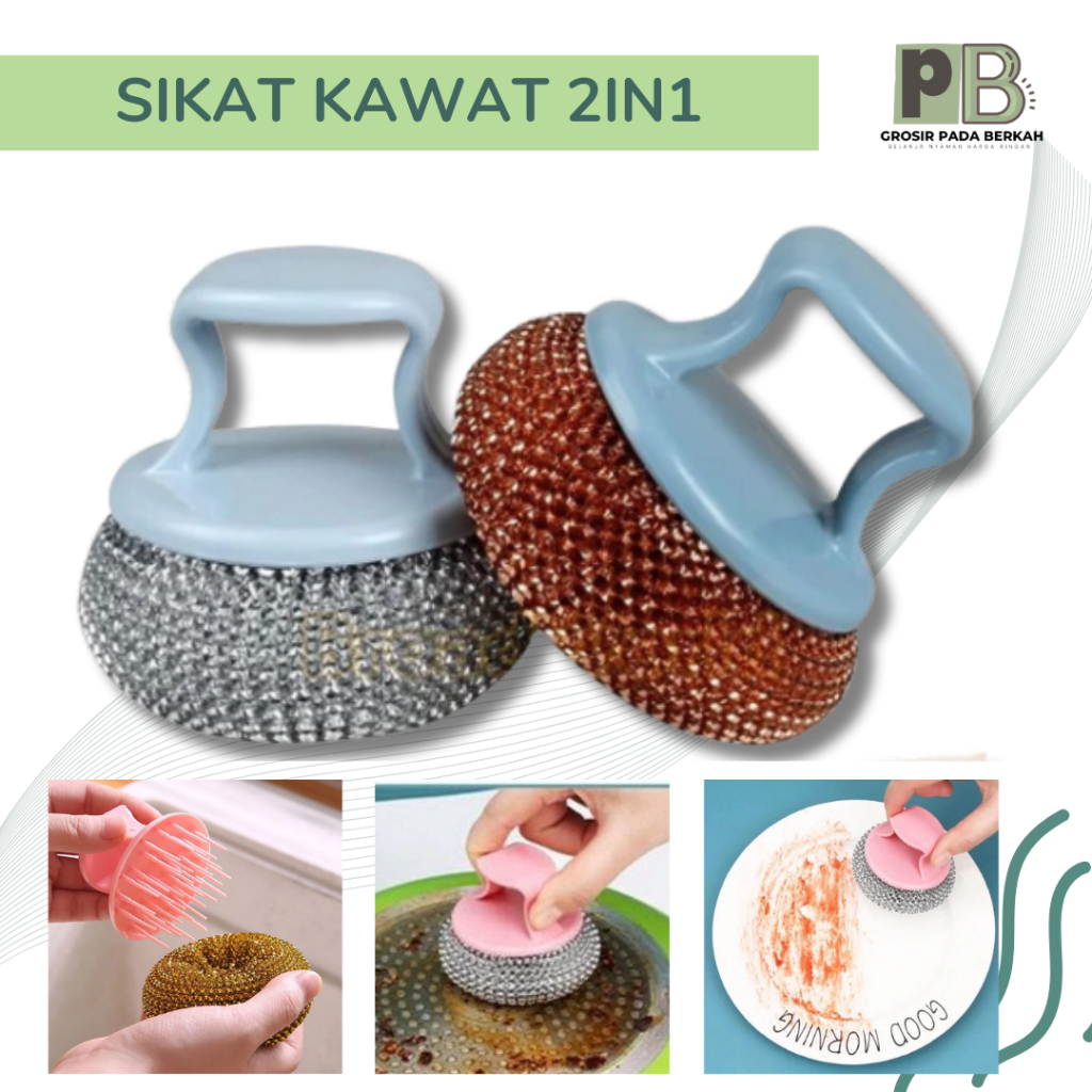 Jual Spon Kawat Cuci Piring Stainless Steel Panci Sabut Spons Sponge ...