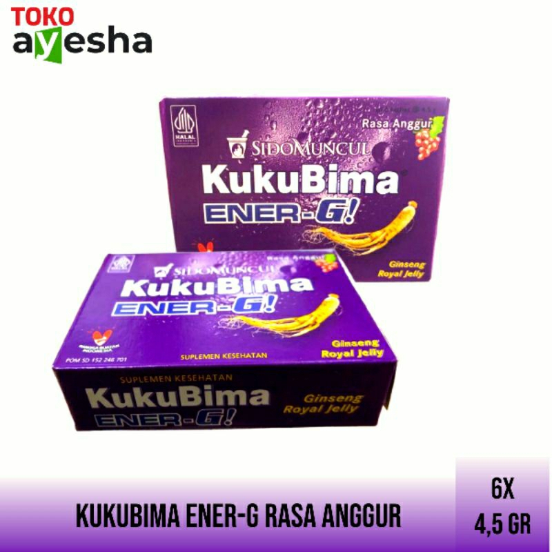 Jual KukuBima Ener-G Rasa Anggur 4,5gr - 1 kotak isi 6 sachet | Shopee ...