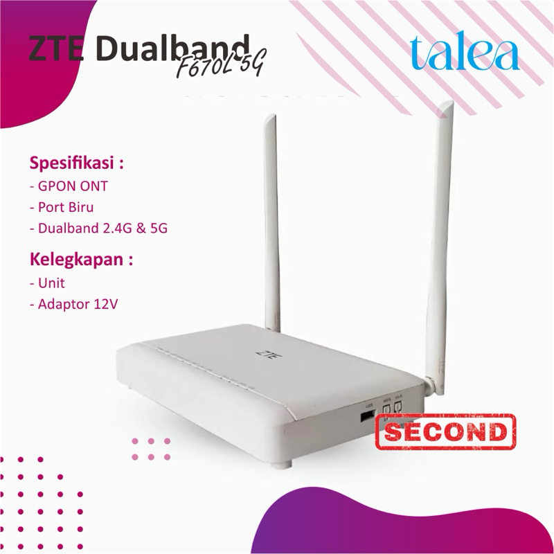 Jual ONT ZTE F670L 5G Port Biru + Adaptor | Shopee Indonesia