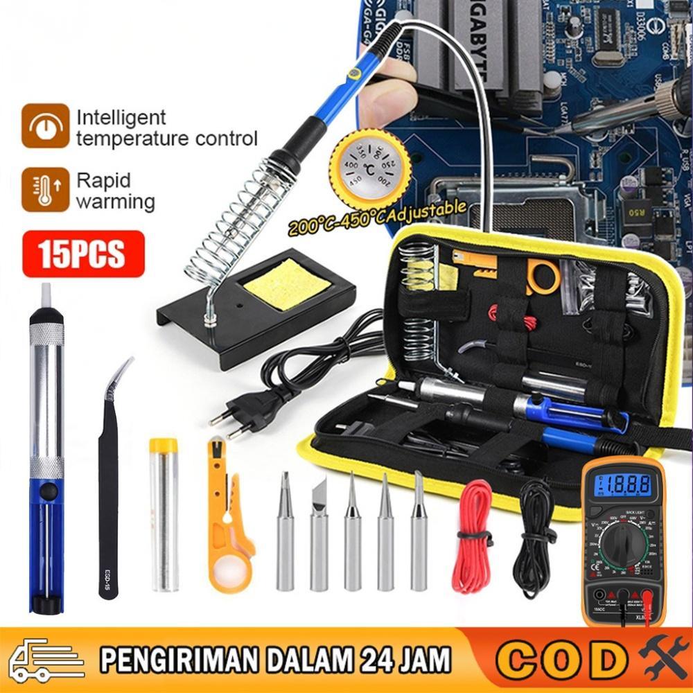 Jual Set Solder Listrik Lengkap Dengan Multimeter Iron Tool Kit 220V ...