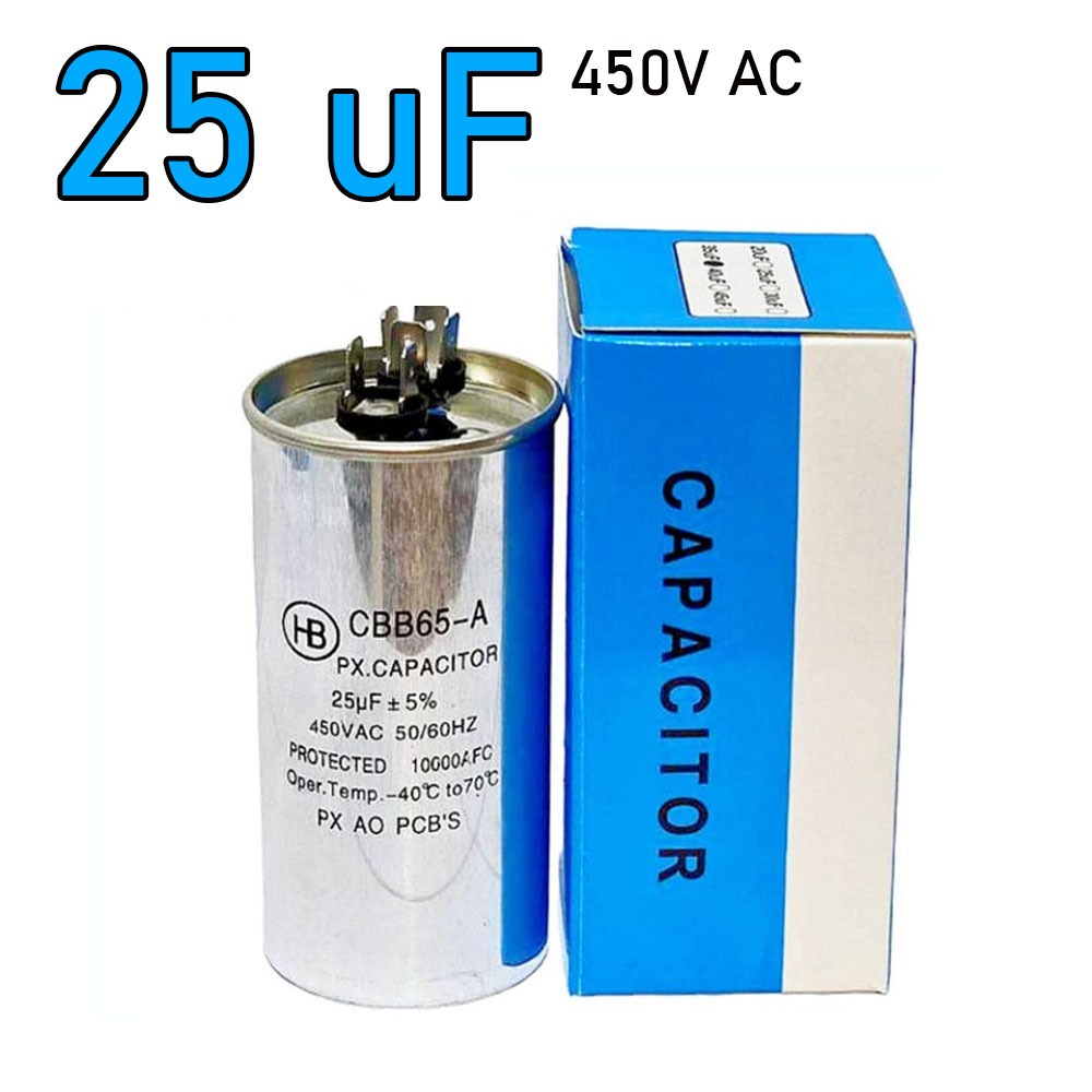 Jual CBB65 25 uF Motor Capacitor 450V AC Start Capacitor untuk AC dan Kompresor | Shopee Indonesia