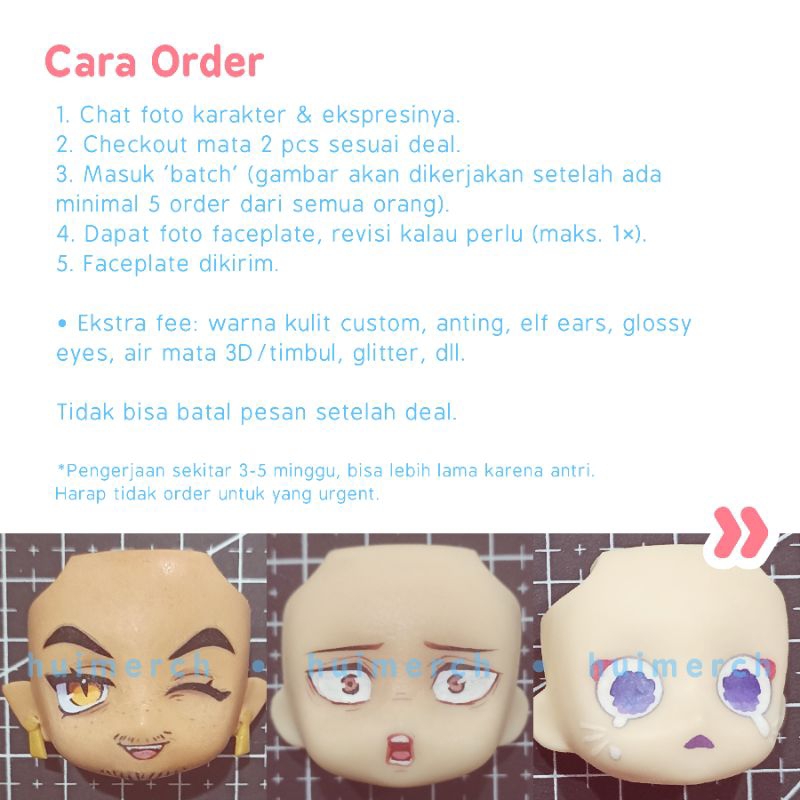 Jual [Baca Foto] Custom Faceplate Muka Nendoroid ob22 ymy22 Nendo face ...