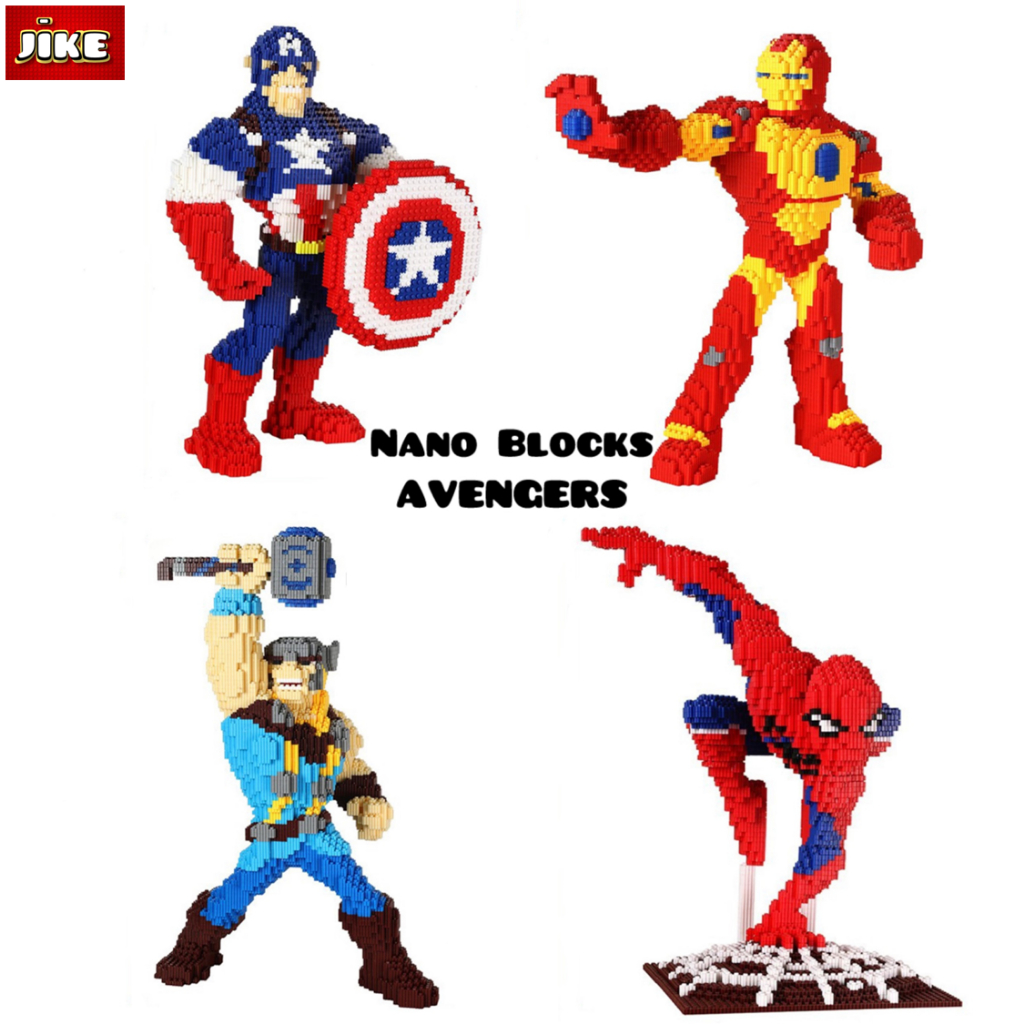 Jual JiKE Nano Blocks Medium MARVEL AVENGERS Series 3D, Mainan Blok ...