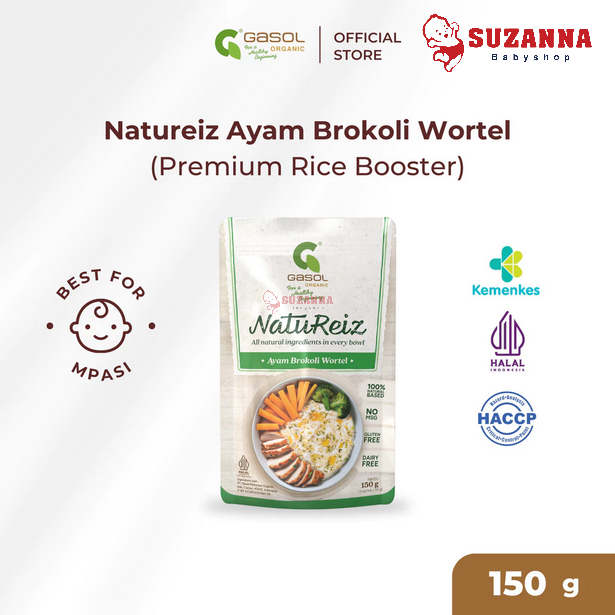 Jual GASOL Natureiz Premium Rice Booster Ayam, Brokoli, dan Wortel ...