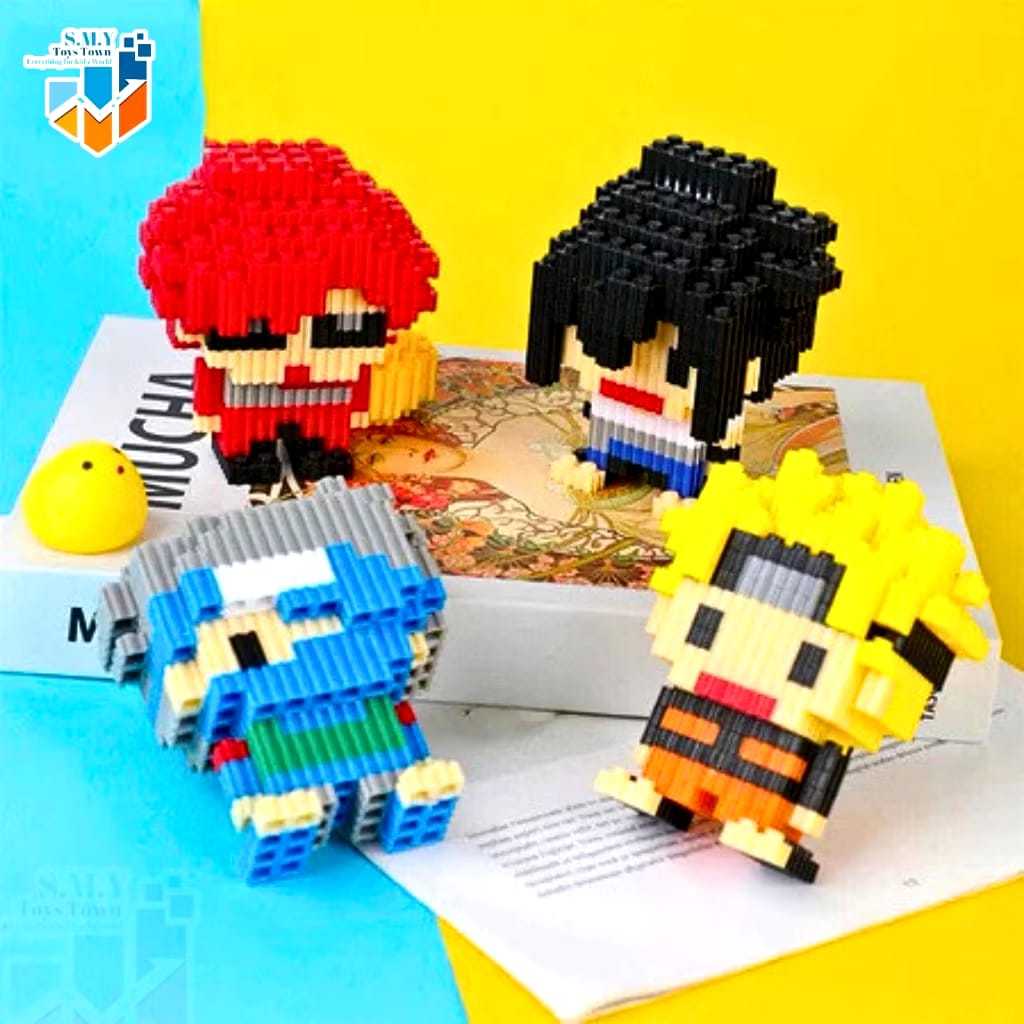 Jual Nano Blocks Mini Naruto Series 3D Model, Mainan Blok Susun, Blok ...