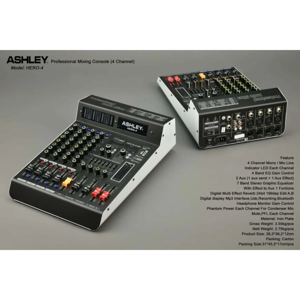 Jual Mixer Ashley Hero-4 (4 Channel) | Shopee Indonesia