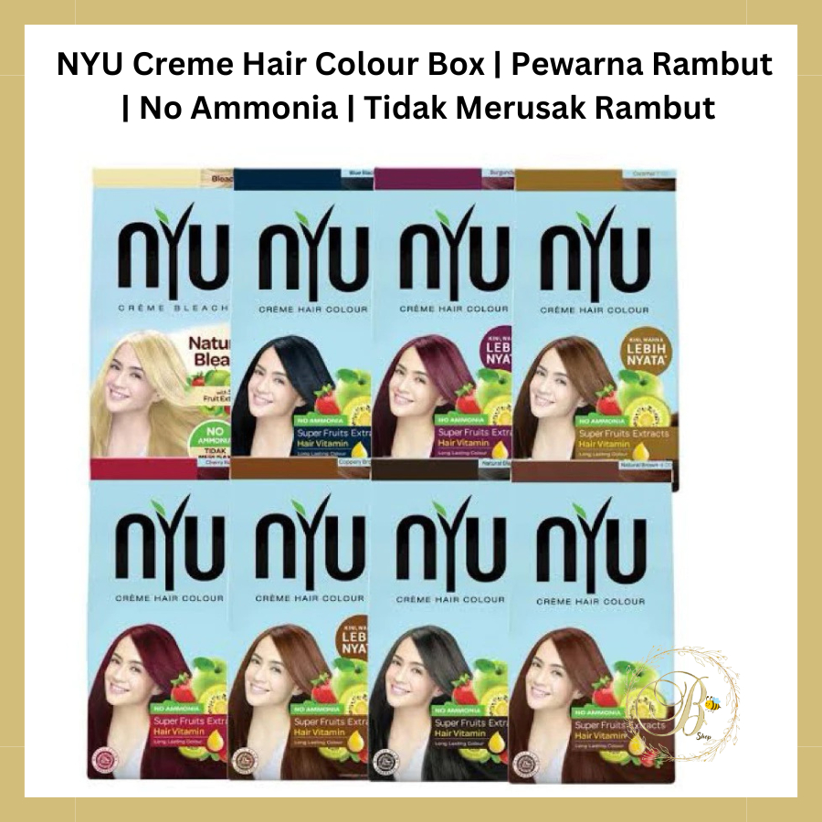 Jual NYU Creme Hair Colour Box | Pewarna Rambut | No Ammonia | Tidak ...