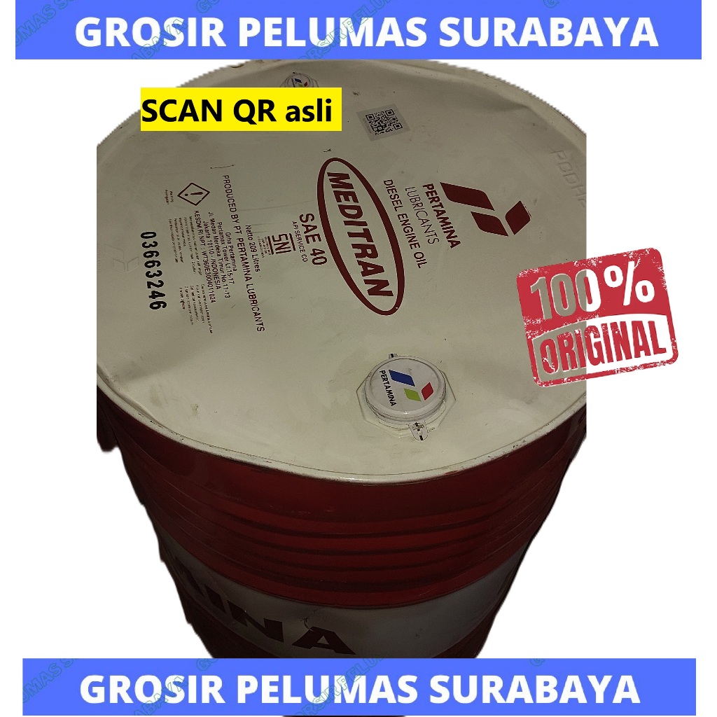 Jual Original Oli Diesel Pertamina Meditran 40 sae 40 diesel engine oil ...