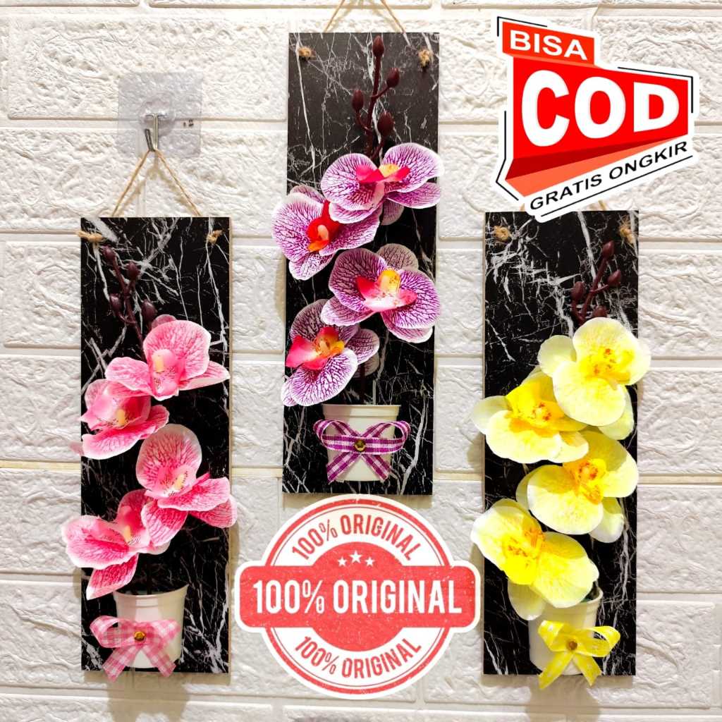 Jual Bunga Anggrek Tanaman Artificial 3D Dekorasi Rumah Tanaman Rangkai ...