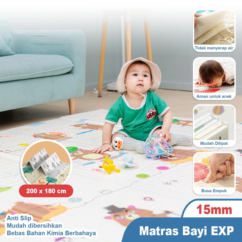 Jual Playmat Bayi Tebal 16mm Bahan XPE Matras Anak Playmate Baby Hadiah ...