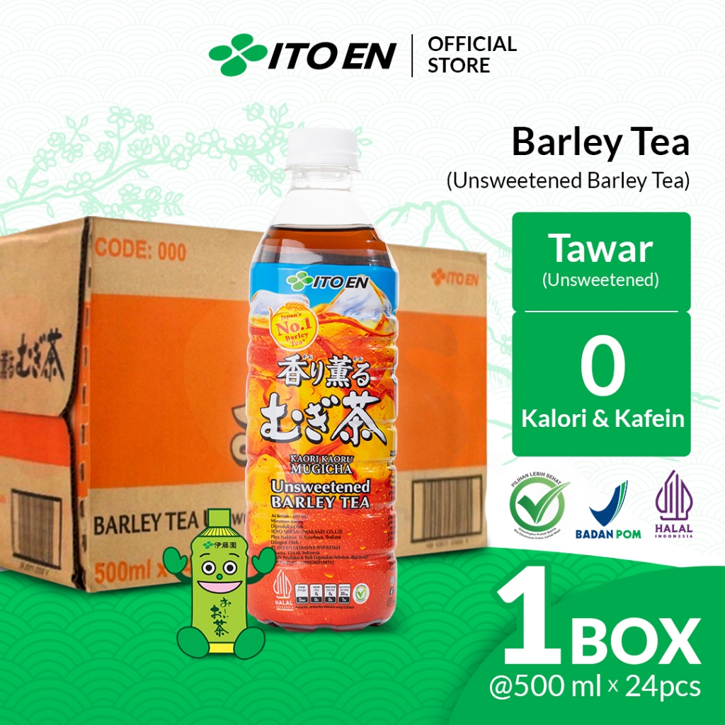 Jual ITO EN Barley Tea No Sugar 500ml isi 24 pcs - 1 Box / 1 Ctn / 1 Dus | Shopee Indonesia