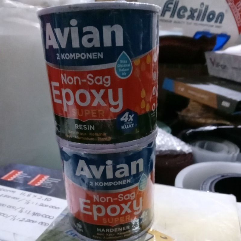 Jual avian lem epoxy non sag 2 komponen resin dan hardener | Shopee Indonesia