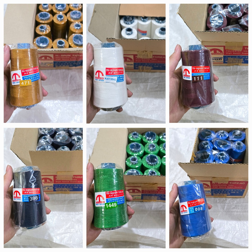 Jual Benang Jahit Toyolon 40/2 5000 Yards Per Lusin (12 pcs) Benang ...