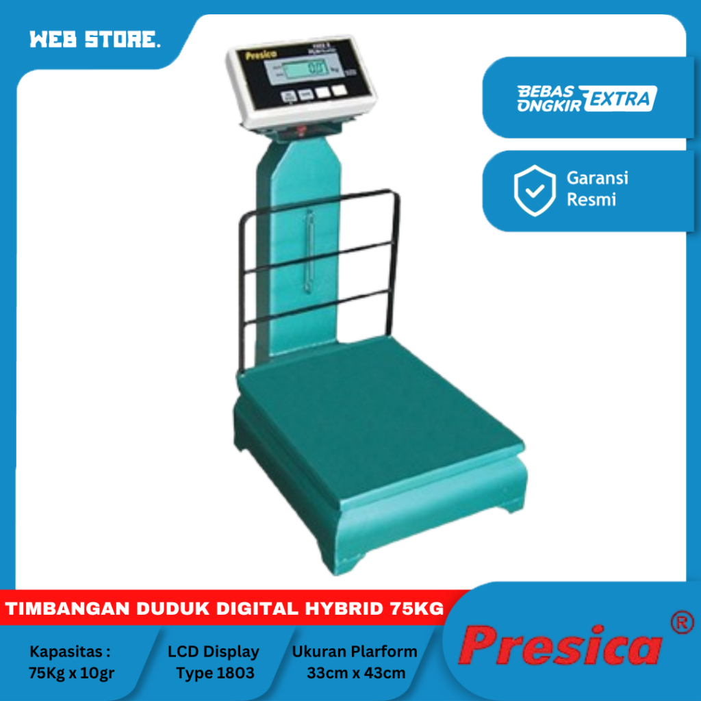 Jual Timbangan Duduk Digital Hybrid Lantai Barang Mekanik Presica 75Kg ...