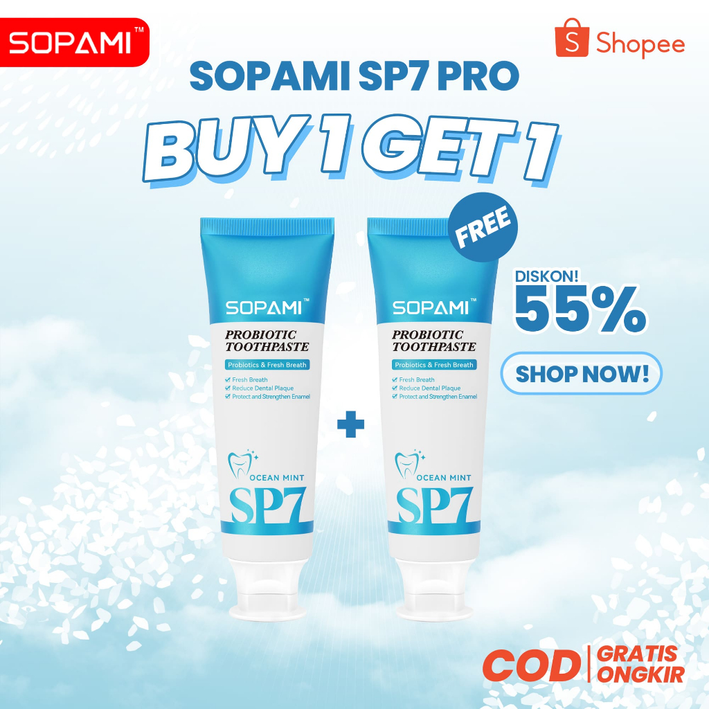 Jual SOPAMI SP7 Pro (Buy 1 Get 1) Pasta Gigi Perawatan Gusi dan Plak ...