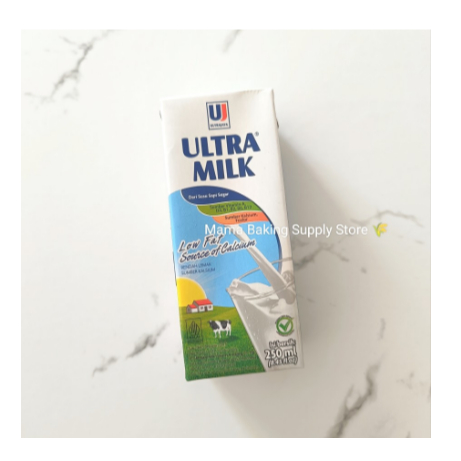 Jual ULTRA MILK Susu Cair LOW FAT UHT Putih Plain Milk Ultramilk 250 ml ...