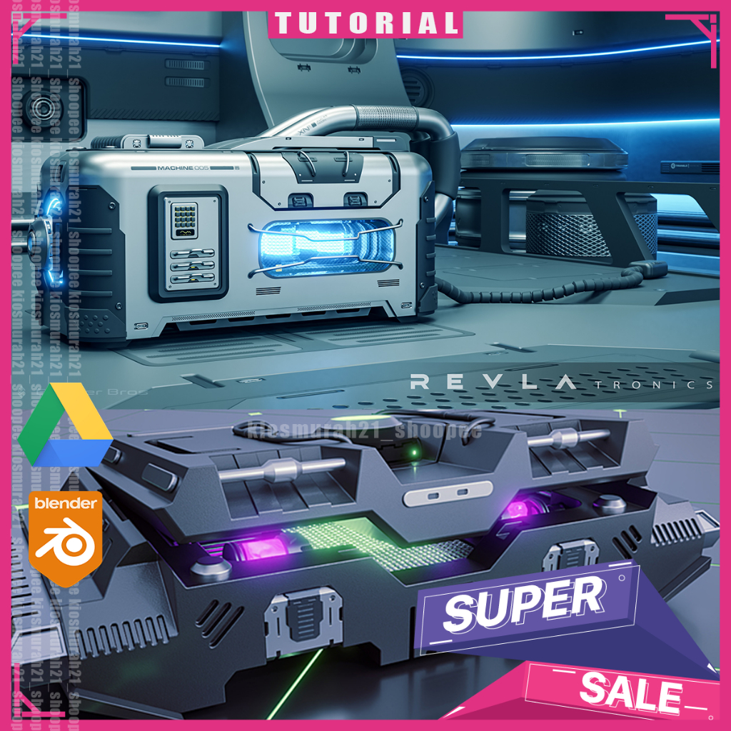 Jual Blender 3D - Blender Bros - Scifi Crate Design 3D Blender Tutorial ...