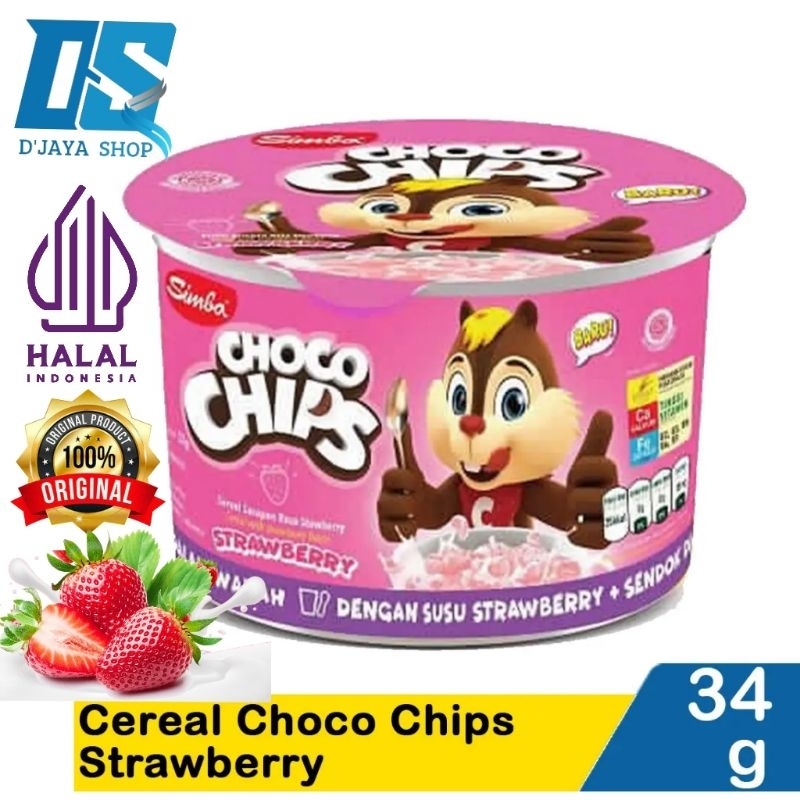 Jual Simba Chocho Choco Chips Strawberry cup 34g | Shopee Indonesia
