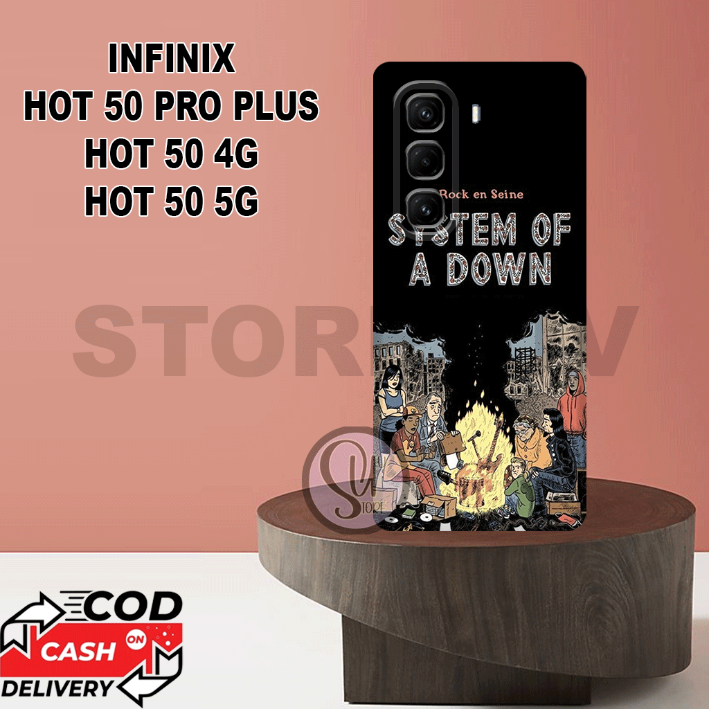 Jual S33 Casing Infinix Hot 50 pro plus -hot 50 4g-hot 50 5g-hot 40 pro terbaru 2024-Motif BLACK ...