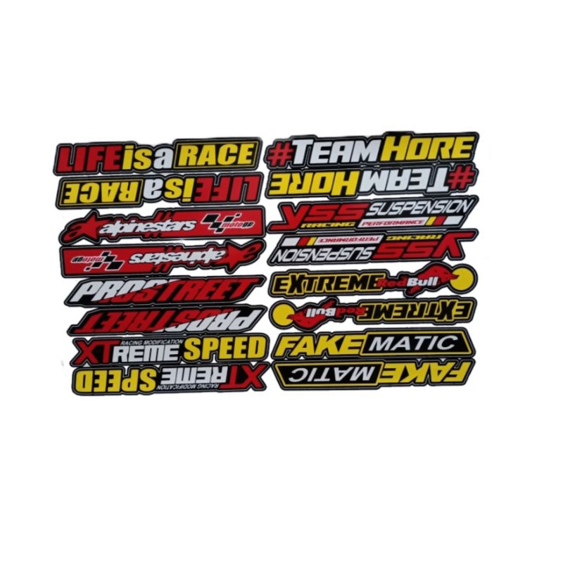 Jual Stiker motor tulisan panjang 8 pasang | Shopee Indonesia