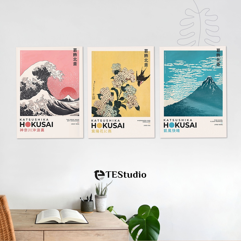Jual Poster Hiasan Dinding Jepang Katsushika Hokusai Wall Decor Lukisan ...