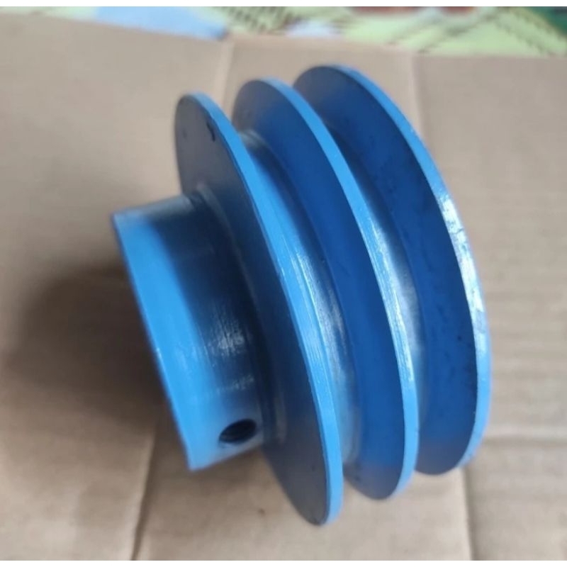 Jual pulley besi cor padat 4 inc A2 lubang 25 mm | Shopee Indonesia