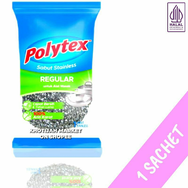 Jual Polytex Sabut Stainless Cuci Piring Dan Kuali 1 PCS Ecer | Shopee ...