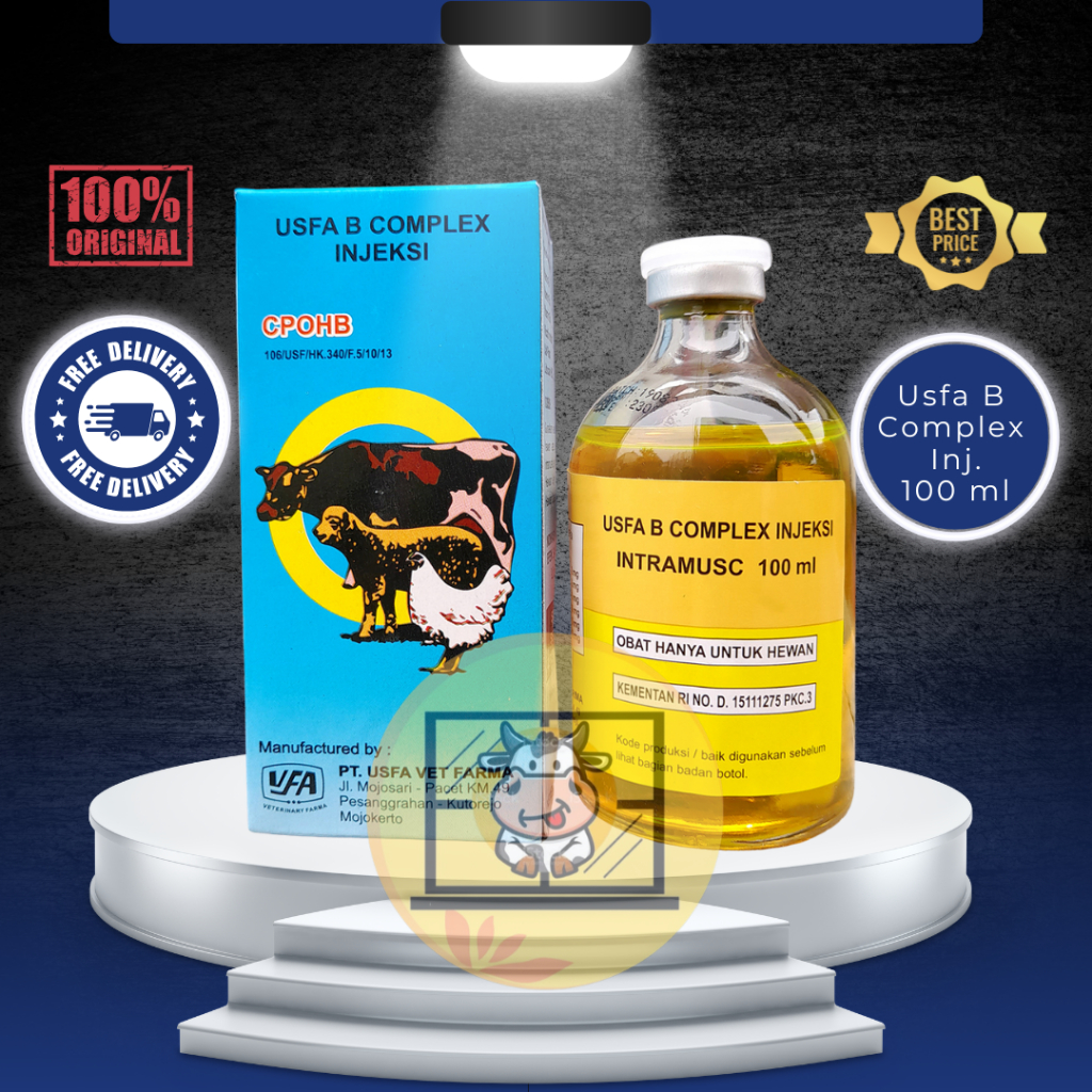 Jual USFA B COMPLEX INJEKSI 100 ML- VITAMIN B KOMPLEKS 100 ML HEWAN ...