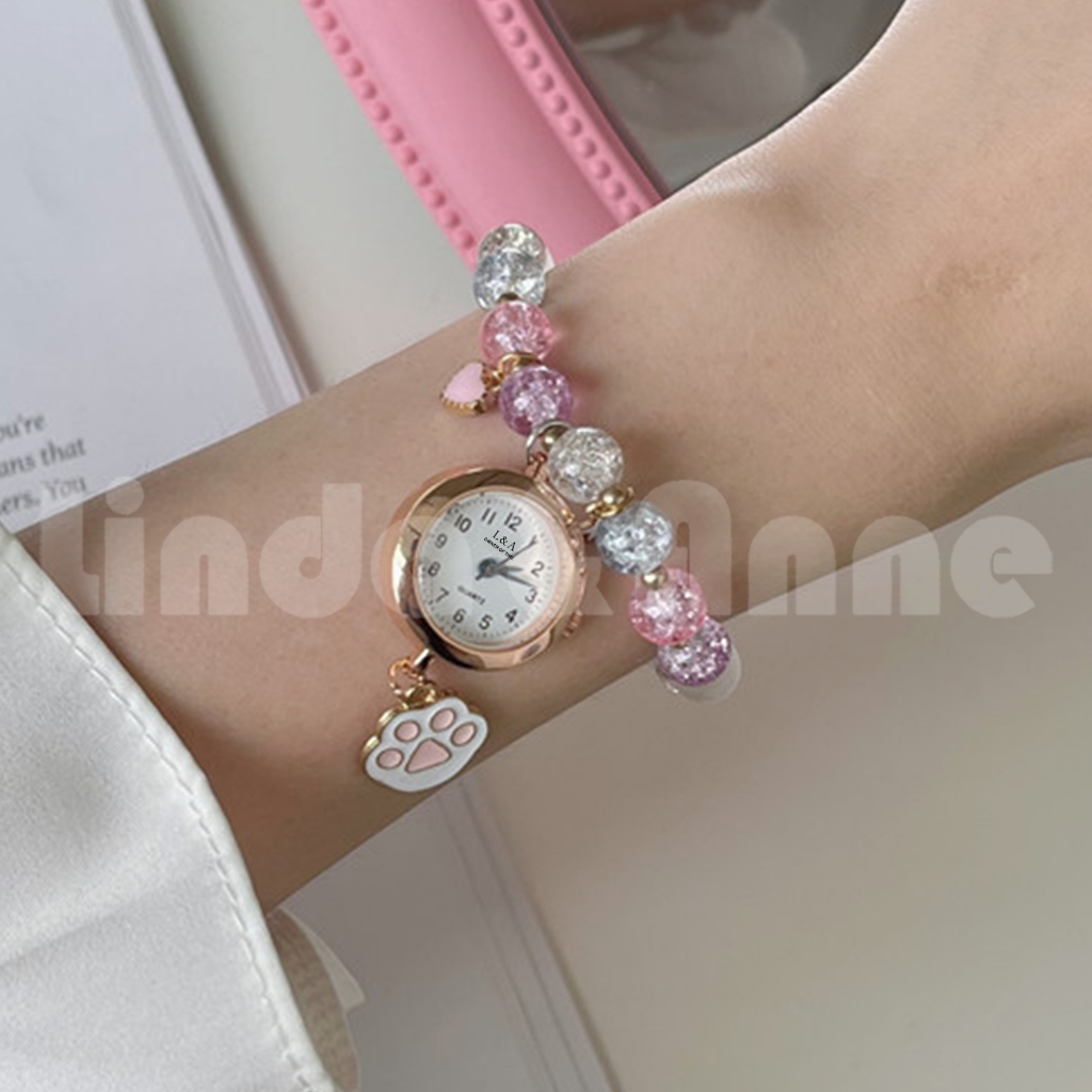 Jual L&A - Jam Tangan Wanita Model Gelang Aesthetic Rumbai Analog ...