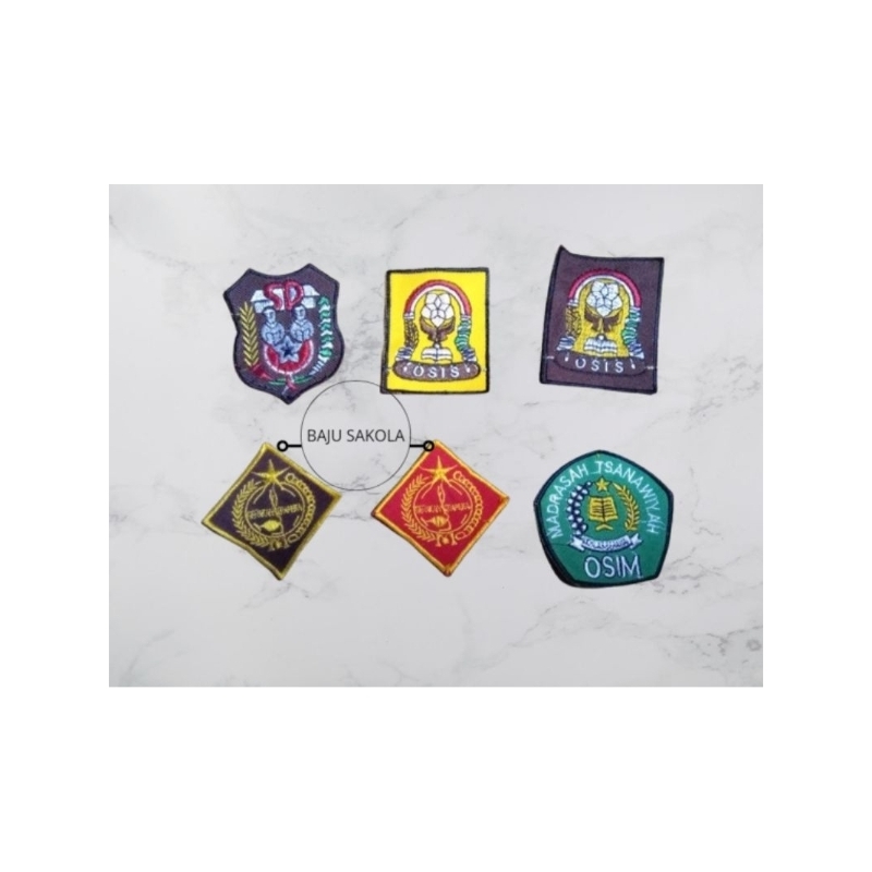Jual badge logo seragam sekolah bordir, SD SMP SMA Mts(OSIM) PRAMUKA SD ...