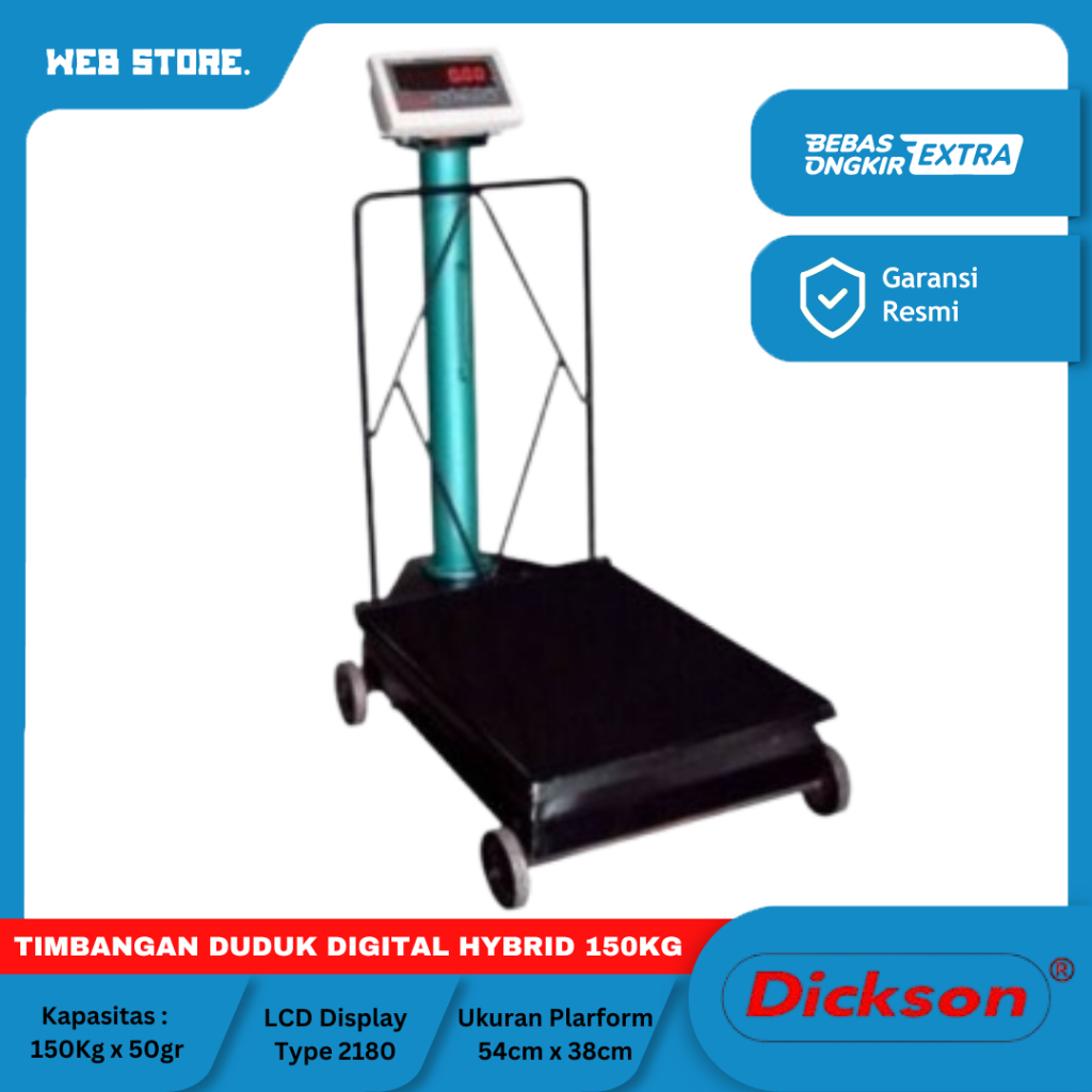 Jual Timbangan Duduk Digital Hybrid Lantai Barang Mekanik Dickson 150Kg Pagar | Shopee Indonesia