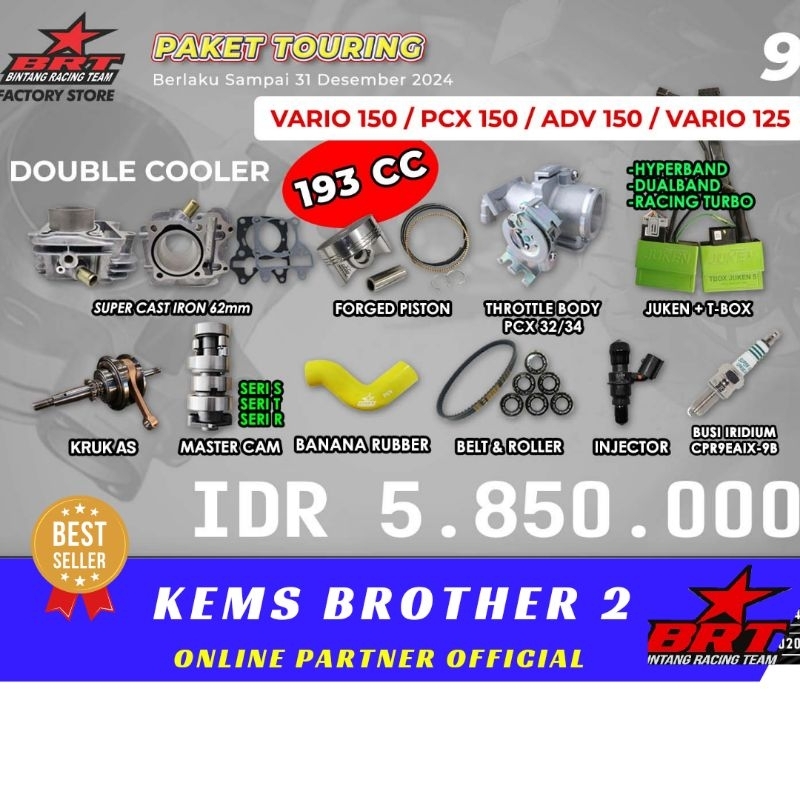 Jual PAKET BORE UP VARIO 150 VARIO 125 PCX 150 ADV 150 BRT 193CC BLOK ...