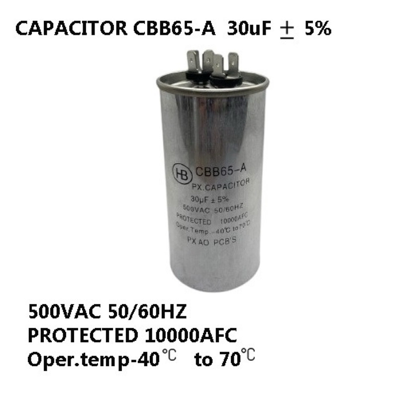 Jual capacitor CBB65-A 30uf+5% | Shopee Indonesia