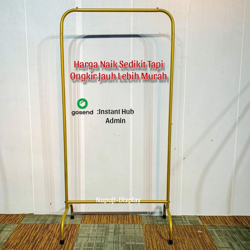 Jual Stand hanger murah// Gawang baju gold// Gawang model lengkung ...
