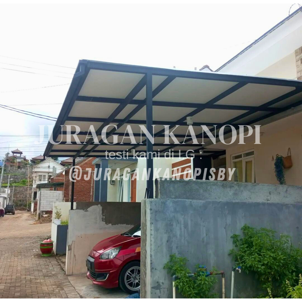 Jual PROMO kanopi plafon grc + atap spandek minimalis terpasang ...