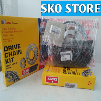 Jual Gear Set H2-412PA-K18-110H Aspira Original Paket gear,Gir,Rantai ...
