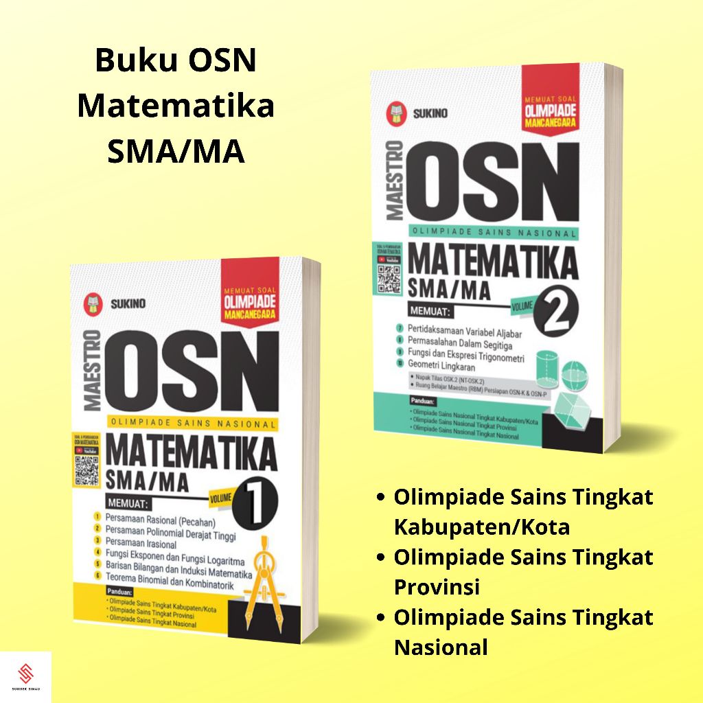 Jual Buku Maestro OSN/KSN/Olimpiade Matematika SMA Volume 1 dan 2 | Shopee Indonesia