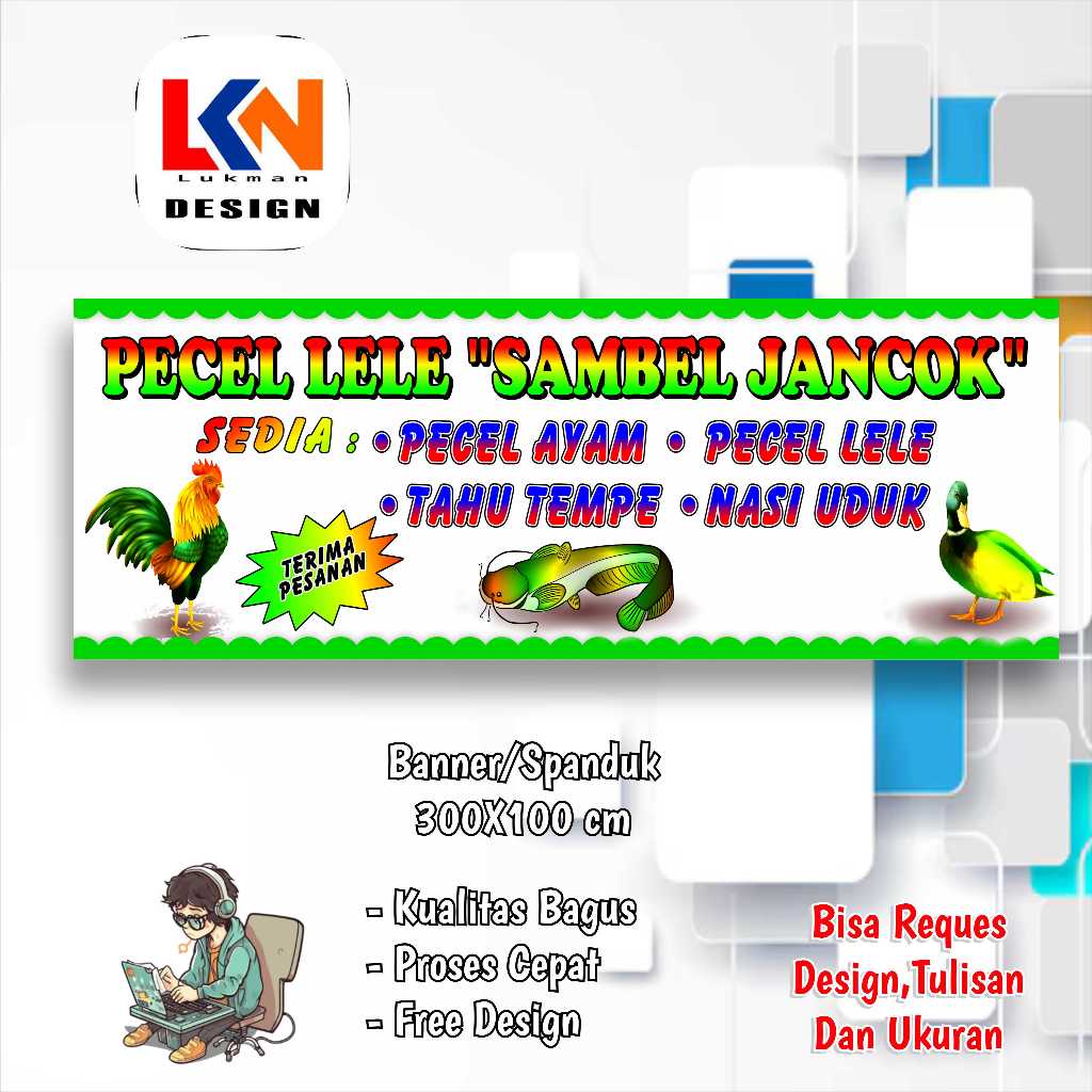 Jual Spanduk Banner Pecel lele Seafood custom model i | Shopee Indonesia