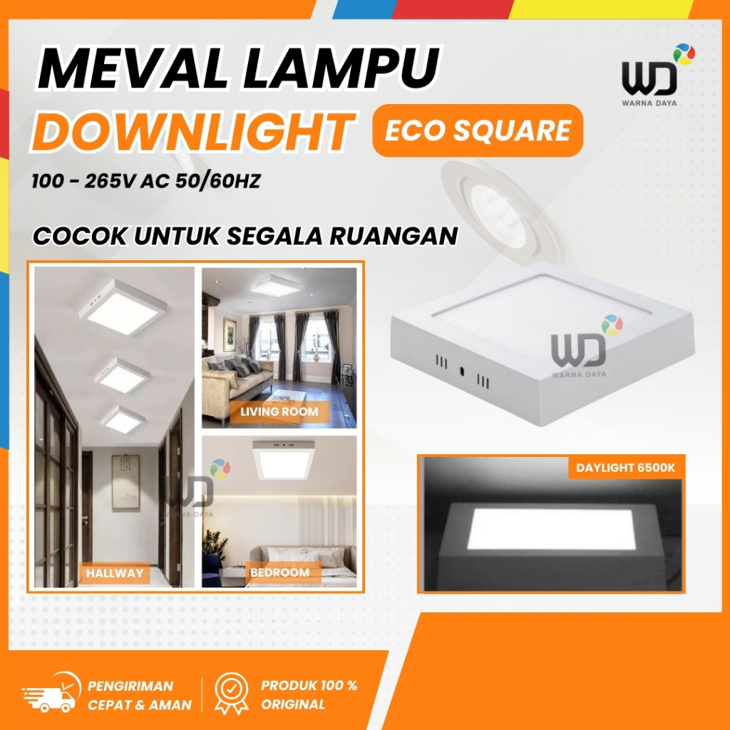 Jual MEVAL LED SLIM DOWNLIGHT ECO KOTAK – Surface Outbow (KUNING ...
