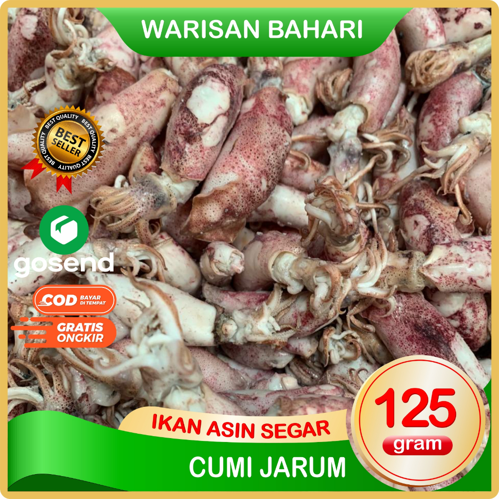 Jual Cumi Jarum Ikan Asin Cumi Jarum Rebus Asin Segar Dan Fresh 125 ...
