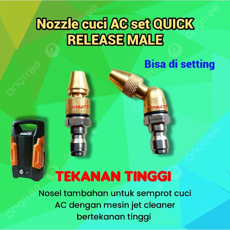Jual Simple nozzle semprot cuci AC stim jet cleaner nosel SET connector ...