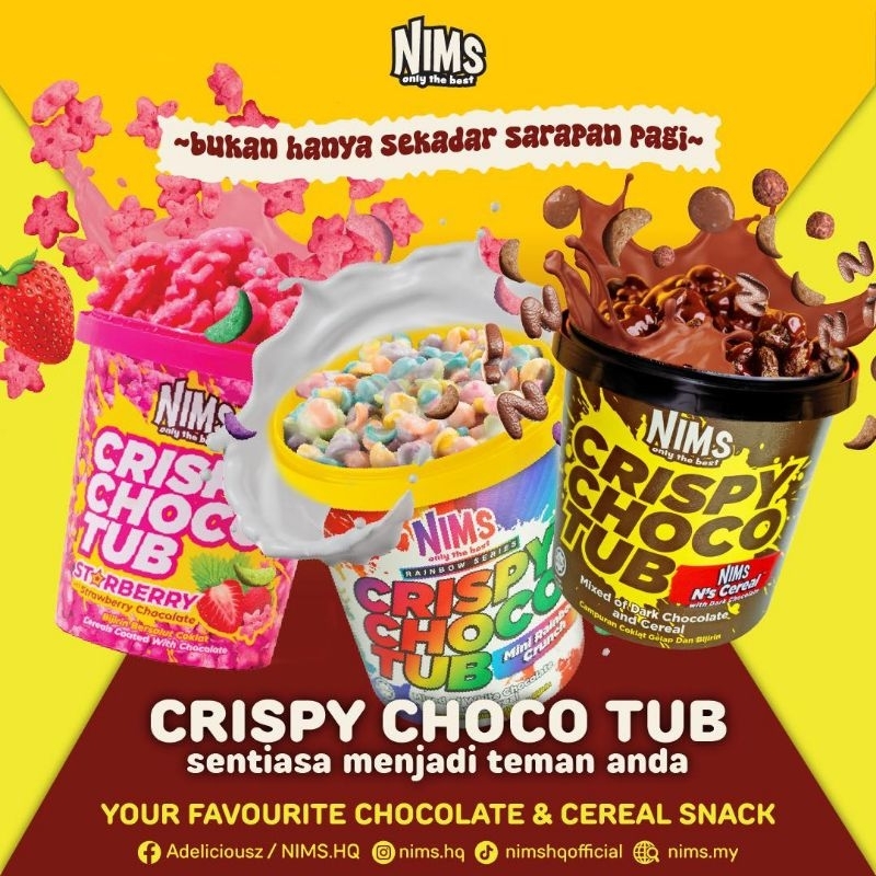 Jual NIMS Crispy choco tub berbalut coklat hitam | Shopee Indonesia