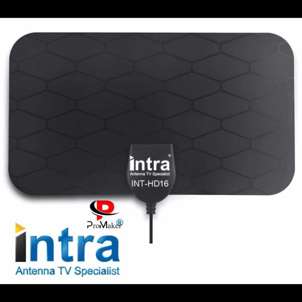 Jual Antena TV Digital Indoor INT-HD16 Diagonal Jack Male Plug - Hitam ...