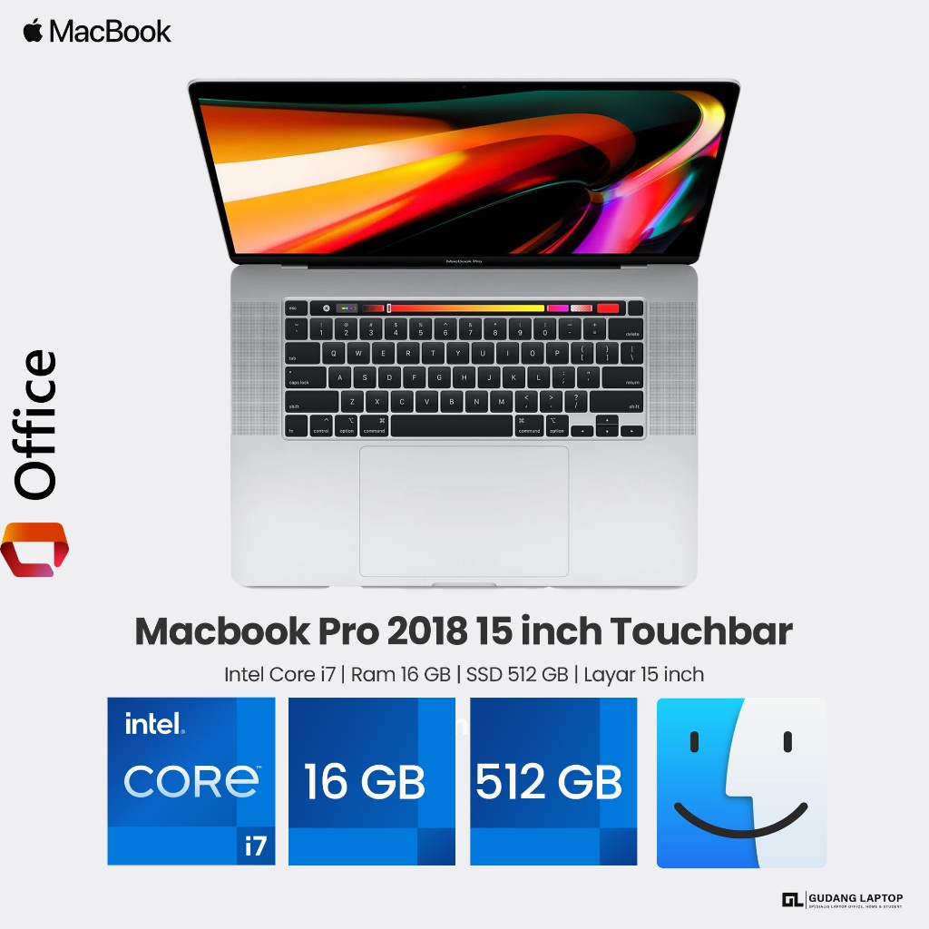 Jual Macbook Pro 2018 Core i7 Ram 16 GB SSD 512 GB Layar 15 Inch ...