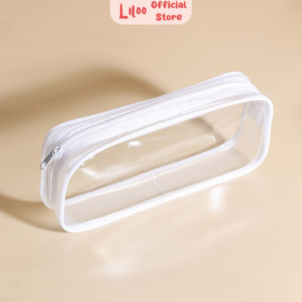 Jual Tempat Pensil Flashee Kotak Pensil Putih Dompet Pouch PVC ...
